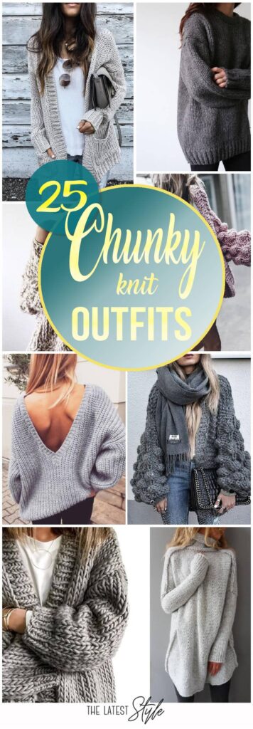 Stylish Chunky Knit Sweater Outfits for the Holidays