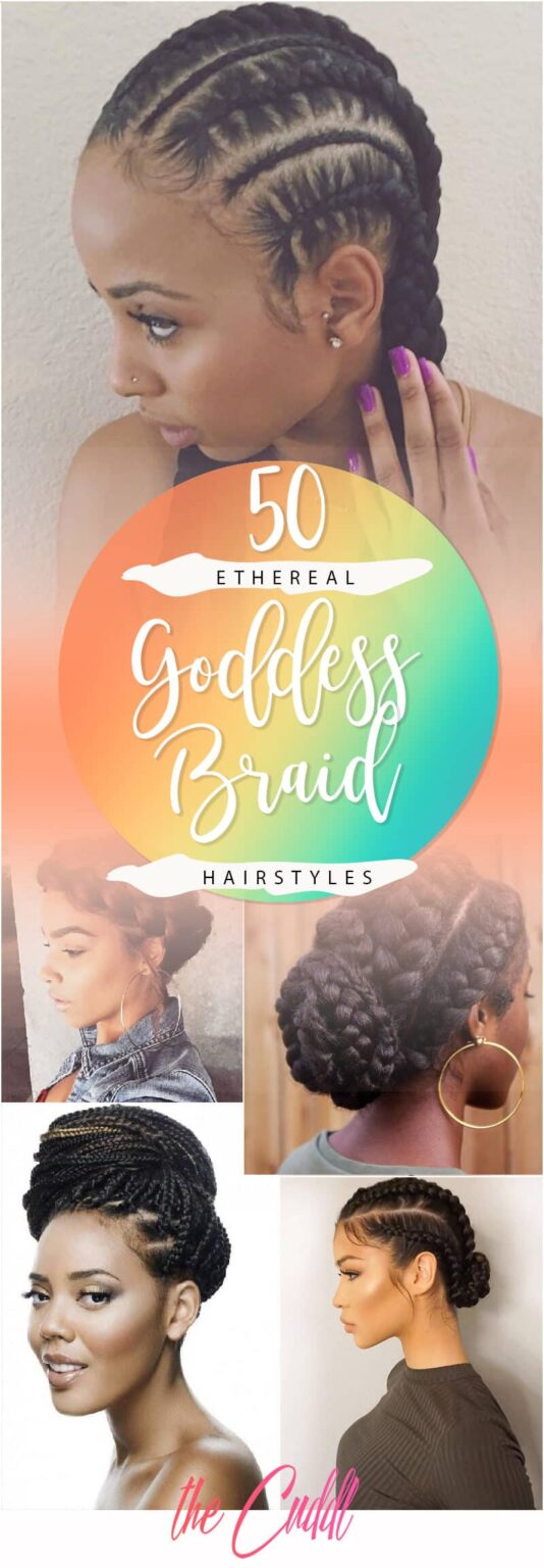 50 Natural and Beautiful Goddess Braids for 2023