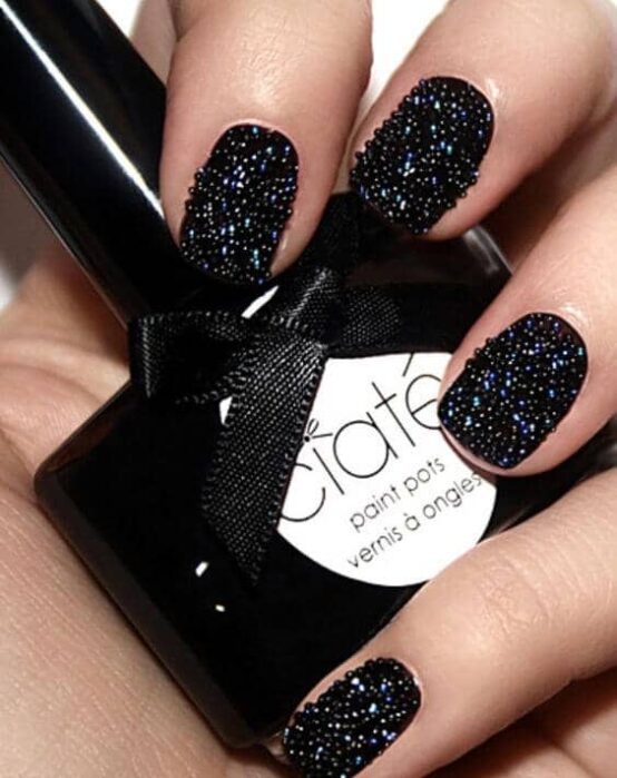 50 Dramatic Black Acrylic Nail Designs to Keep Your Style On Point ...